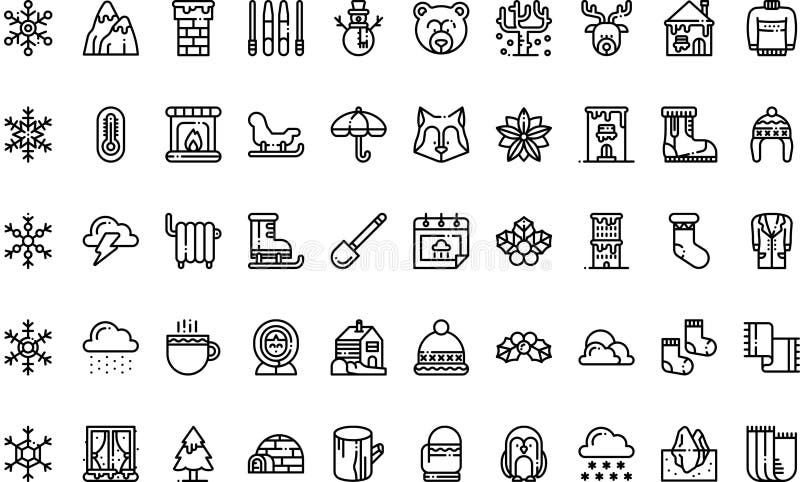 Winter Icons High-Quality Vector Icons Collection with Editable Stroke ...