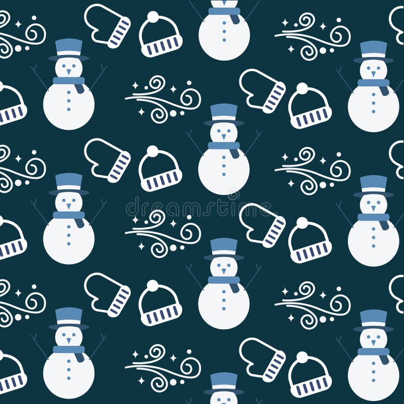 Winter Icons Pattern Background Vector Stock Vector - Illustration of ...