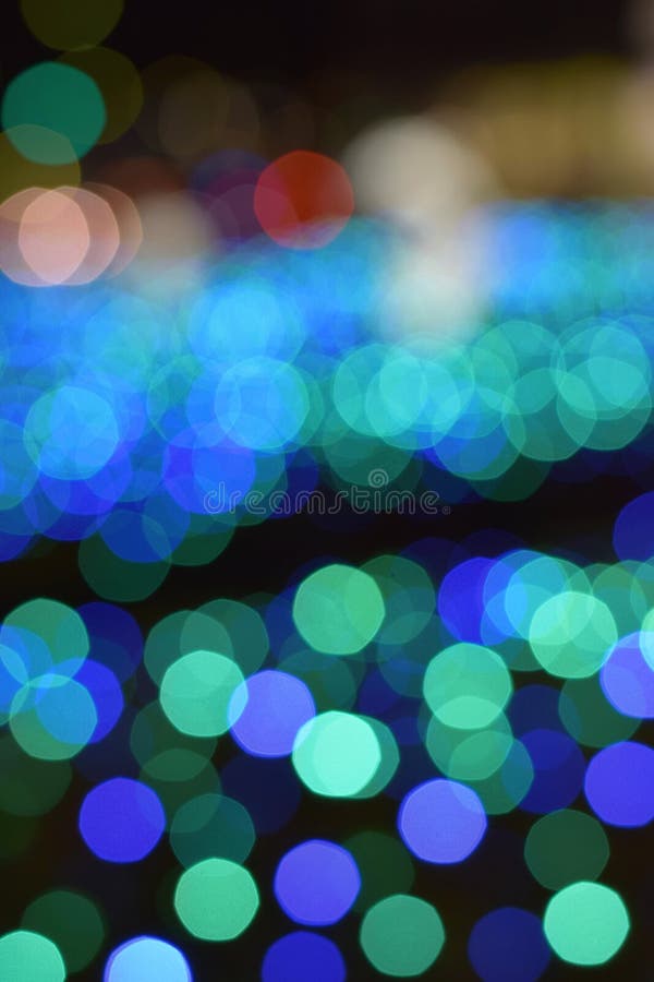 Winter Illumination Blue LED Light Blurs Stock Photo - Image of shine ...