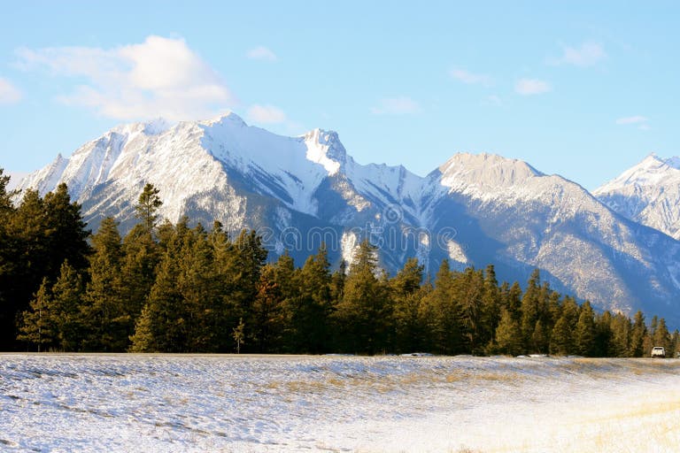 Winter in jasper, canada stock photo. Image of alberta - 11306346
