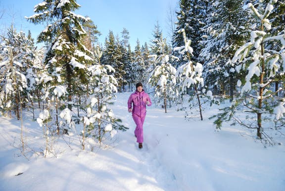 Winter jogging stock photo. Image of competitive, active - 12557266
