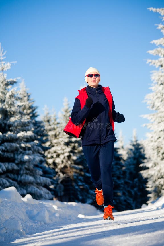 Winter jogging stock photo. Image of training, jogging - 7971450