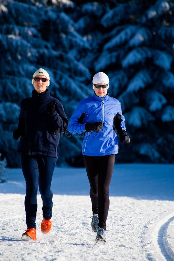 Winter jogging stock image. Image of training, activity - 8243105