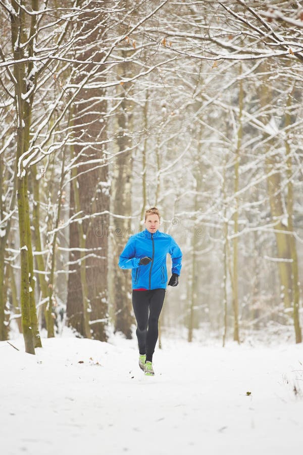 Winter jogging stock photo. Image of park, clothing, lifestyle - 37773804