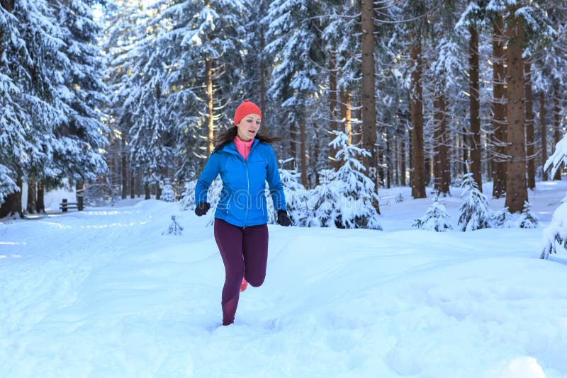 Winter jogging stock image. Image of training, activity - 8243105