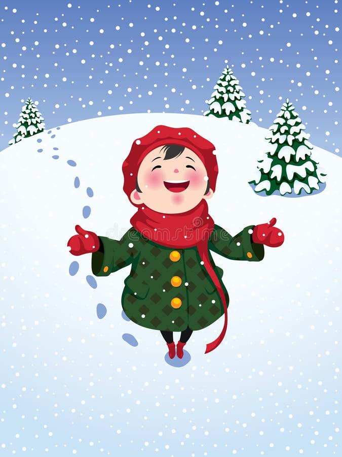Winter joy stock vector. Illustration of little, playful - 21730223