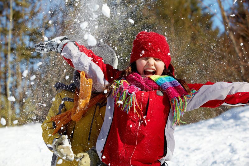 Winter joy stock photo. Image of person, cute, friendly - 25443978
