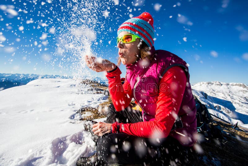 Winter joy stock photo. Image of mood, outdoor, snowflake - 63499758