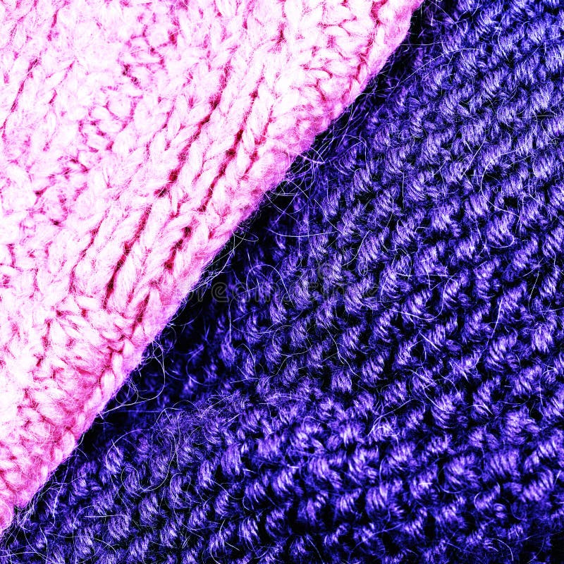 Winter Knitting Woolen Texture Background. Colorful Knitted Horizontal ...