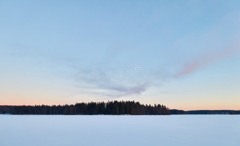 Winter Lake Background. Lots of Negative Space in the Picture. Stock ...