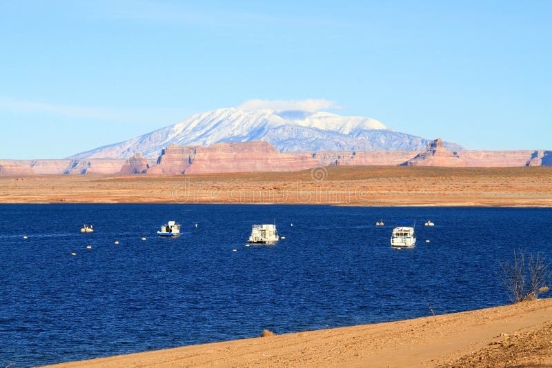 USA, Arizona: Lake Powell And Navajo Mountain Stock Image - Image of ...