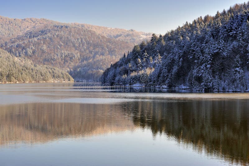 Winter lake scene stock image. Image of outdoor, earth - 17753737