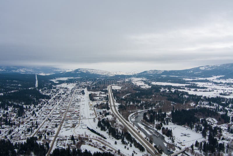 Winter Landscape Above Roslyn, Washington in December of 2022 Stock ...