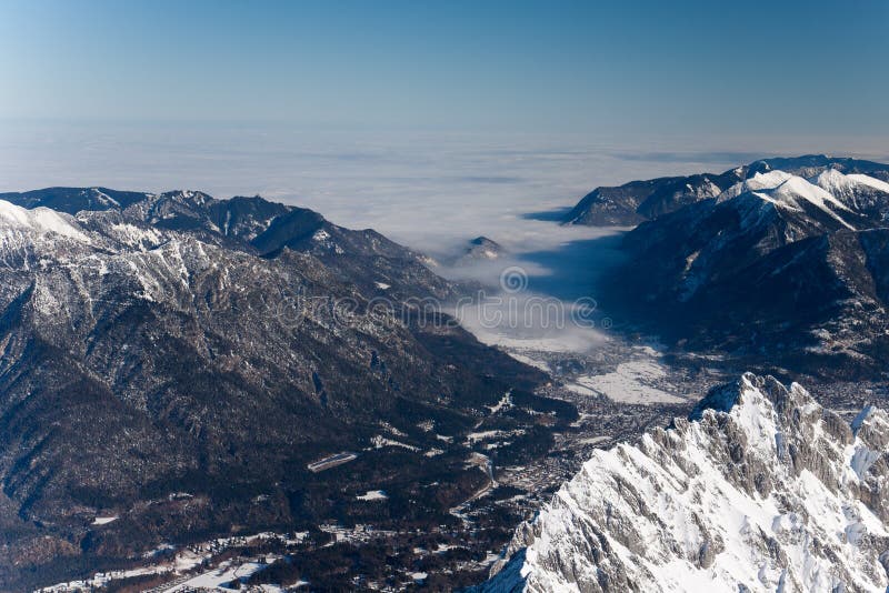 Winter landscape in alps stock photo. Image of mountain - 18319592