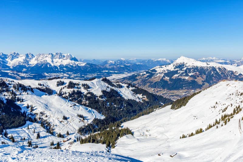 Winter landscape in Alps stock image. Image of alpine - 94559157