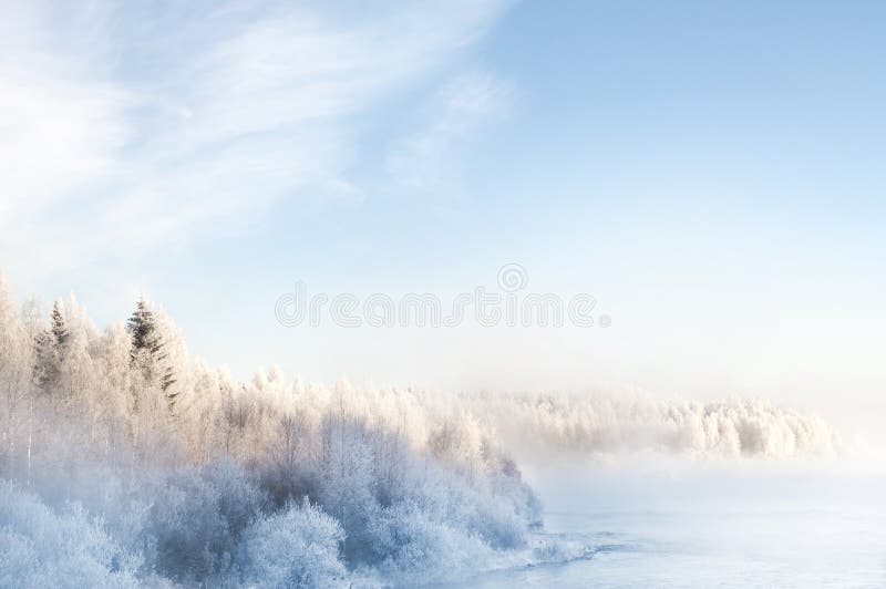 Winter Landscape, Captured in Finland Stock Image - Image of cloud ...