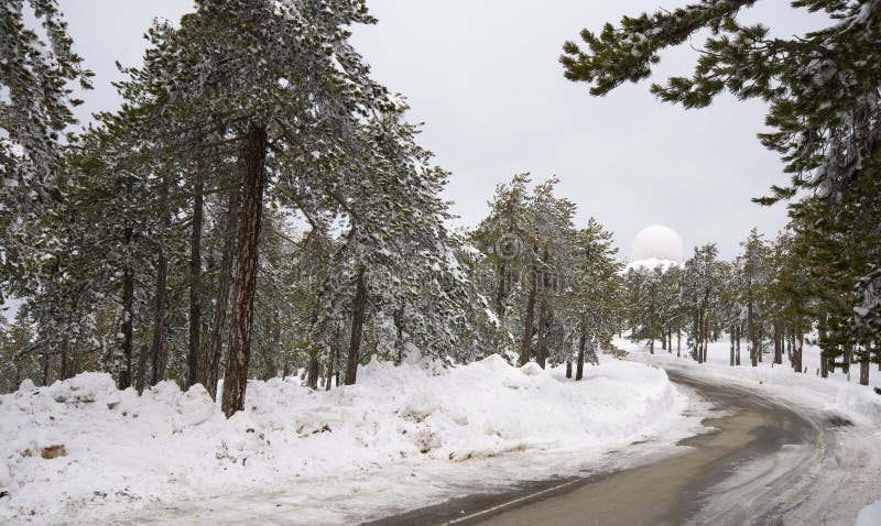 Winter Landscape from Cyprus Stock Photo - Image of mountain, climate ...