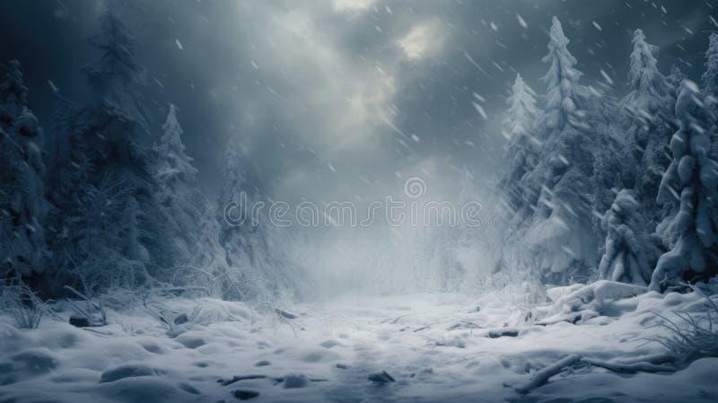 Winter Landscape. Day in the Winter Forest after Blizzard Stock Photo ...