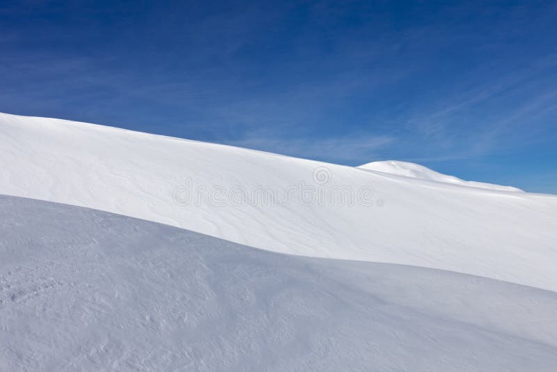 Winter Landscape with Deep Blue Sky Stock Image - Image of clear, empty ...