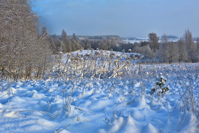 Winter landscape stock photo. Image of hill, knoll, covered - 36846848
