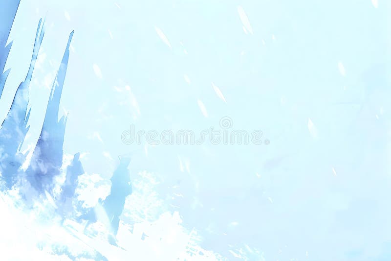 Winter Landscape Features Tall, Jagged Ice Formations and Distant ...