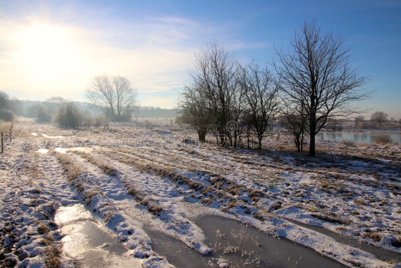 River in late winter stock image. Image of february, forest - 86557727