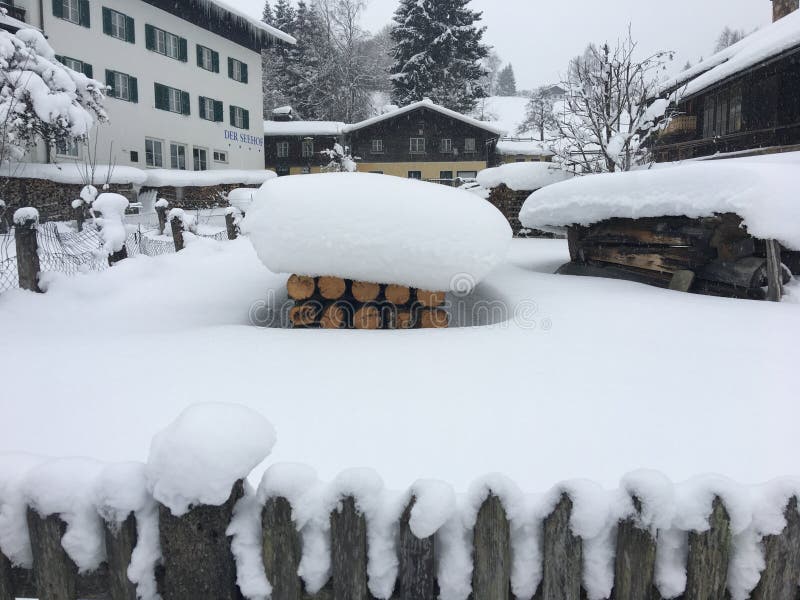 Winter Landscape in Goldegg, Austria Editorial Stock Photo - Image of ...