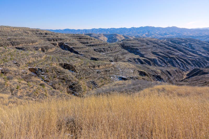 Loess Landscape in Spain Near Albacete Stock Image - Image of farm ...