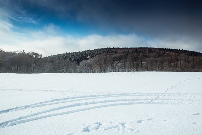 Winter Landscape with Lots of Snow Stock Photo - Image of blue, happy ...
