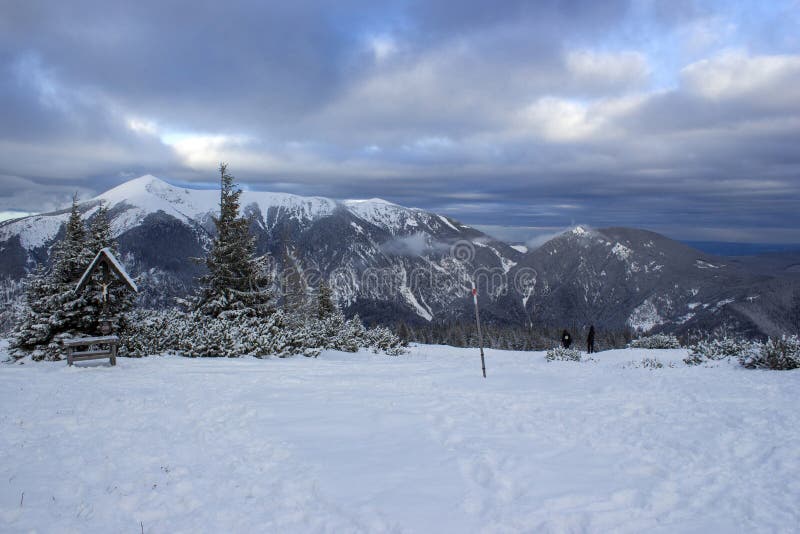 Winter Landscape - Rax Mountain in the Austrian Alps Stock Image ...