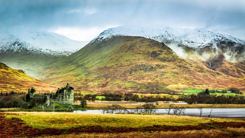 Winter Landscape in Scotland Stock Photo - Image of hiking, mirror ...