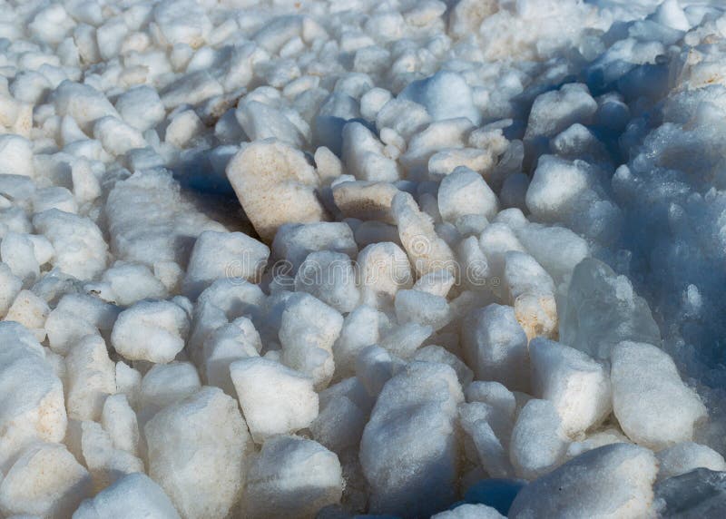 Winter Landscape by the Sea, Ice Pieces of Different Sizes Stock Image ...