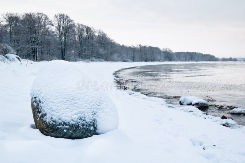 Winter Landscape of the Sea Stock Photo - Image of freeze, coast: 31571394