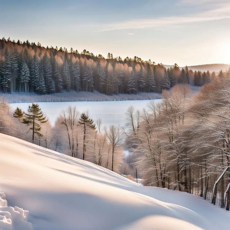 Winter Landscape Setting stock illustration. Illustration of december ...