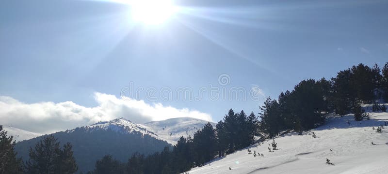 Winter Landscape from Slavyanka Mountain Stock Photo - Image of ...