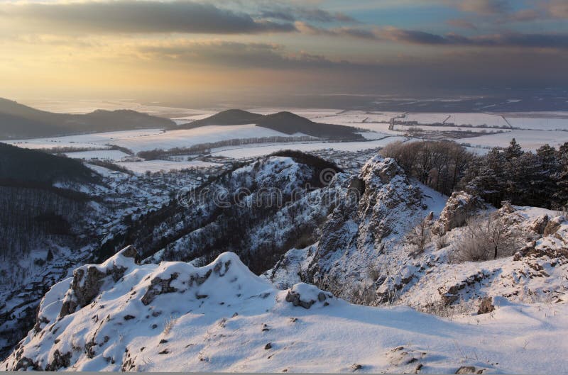 Winter Landscape in Slovakia Stock Image - Image of panorama, mountains ...