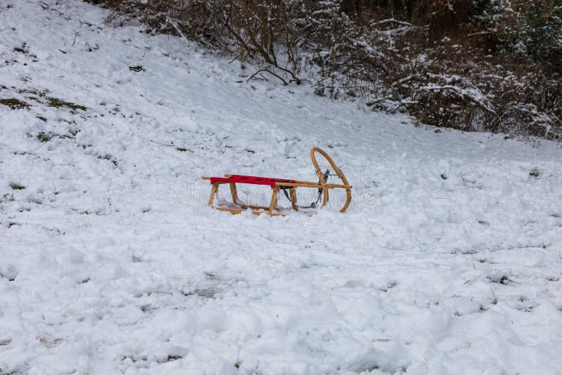 Winter Landscape with Snow. Beautiful Park with Trees Stock Image ...