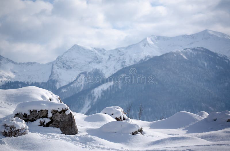 Deep Snow in Alps, Berchtesgaden, Bavaria, Germany Stock Photo - Image ...