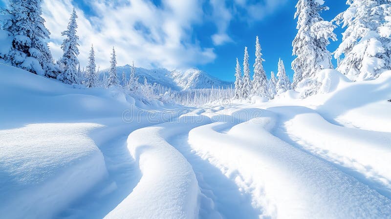 Winter Landscape with Snow. Scene with Peaceful and Beautiful Feeling ...