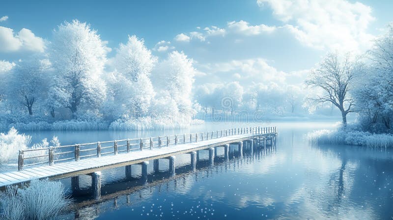 Winter Landscape with Snow. Scene with Peaceful and Beautiful Feeling ...