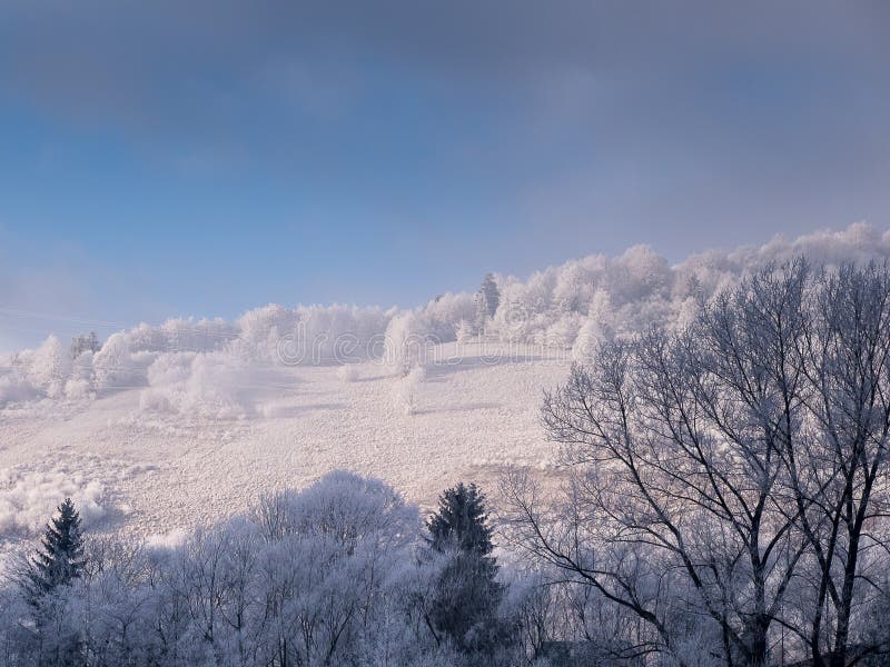 Winter landscape stock photo. Image of freezing, light - 83143068