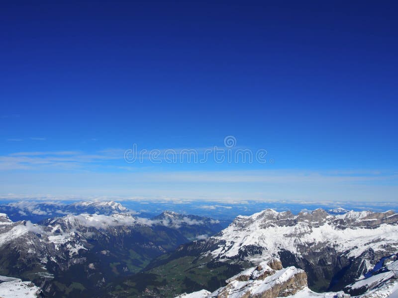 Winter Landscape in the Titlis Stock Image - Image of rock, resort ...