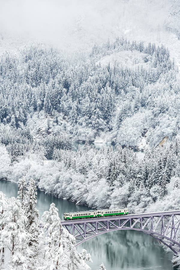 Winter landscape train stock image. Image of nature, rail - 78426611
