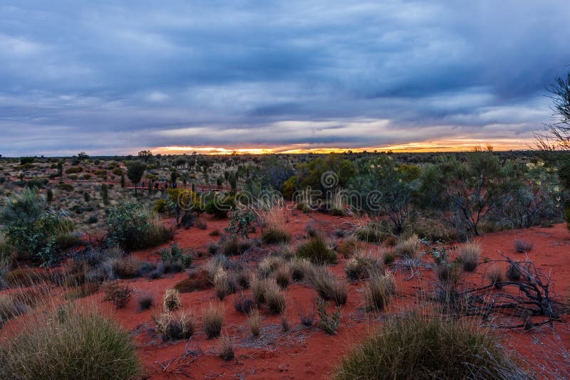 Sunrise in the Australian Outback Stock Photo - Image of clouds, travel ...