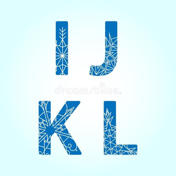 Winter letters. Vector set stock vector. Illustration of snowfall ...