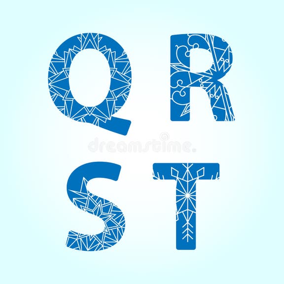 Winter letters. Vector set stock vector. Illustration of isolated ...