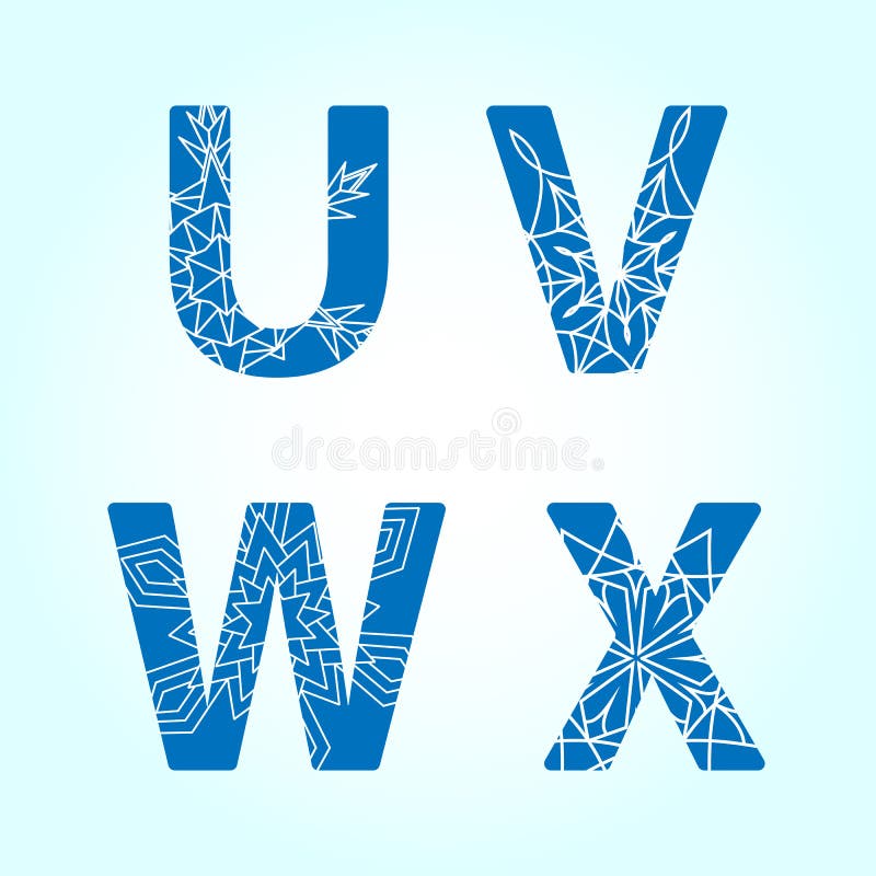 Winter letters. Vector set stock vector. Illustration of sign - 80326874