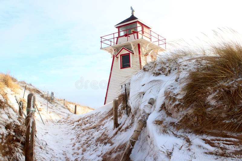 Winter Lighthouse stock photo. Image of winter, shore - 354009168