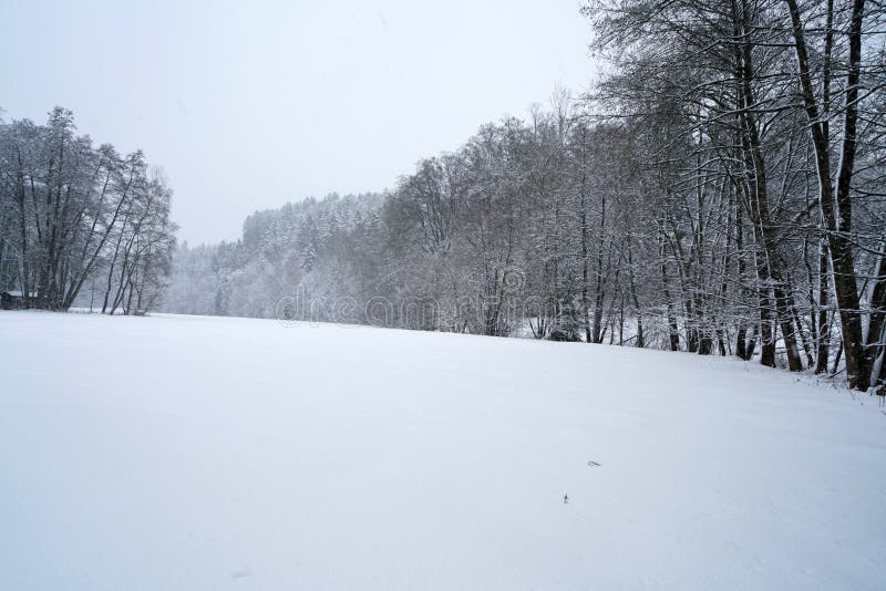 Winter with Lots of Snow in Bavaria is Beautiful Stock Photo - Image of ...