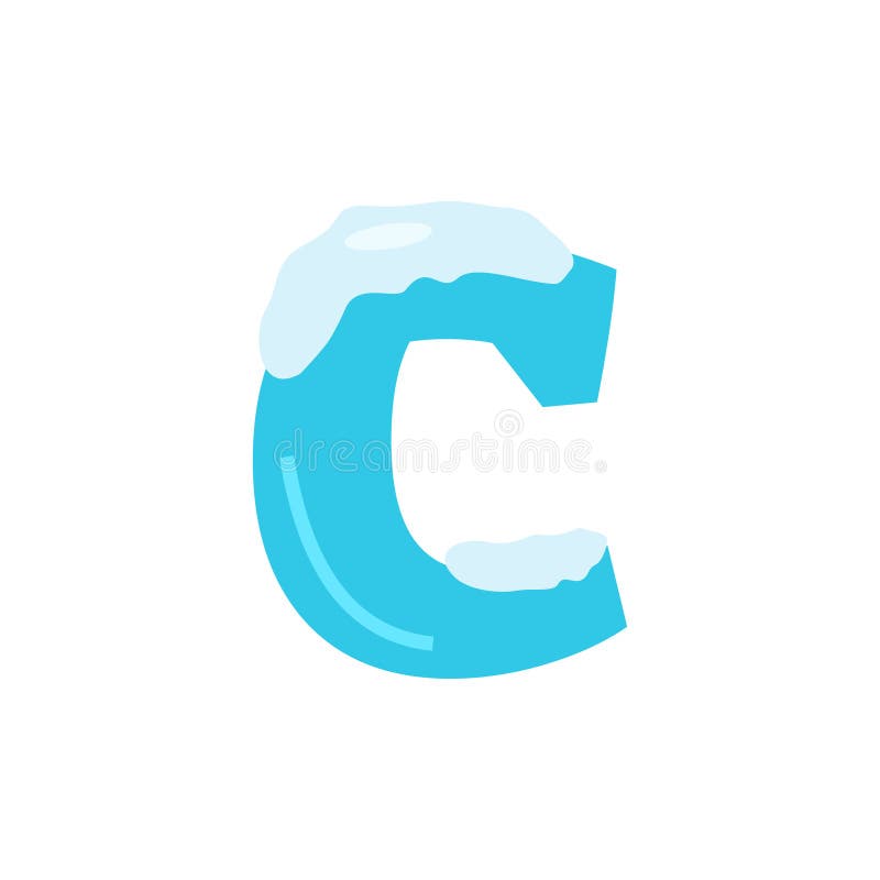 Winter Lowercase Alphabet Font Vector Design Stock Illustration ...